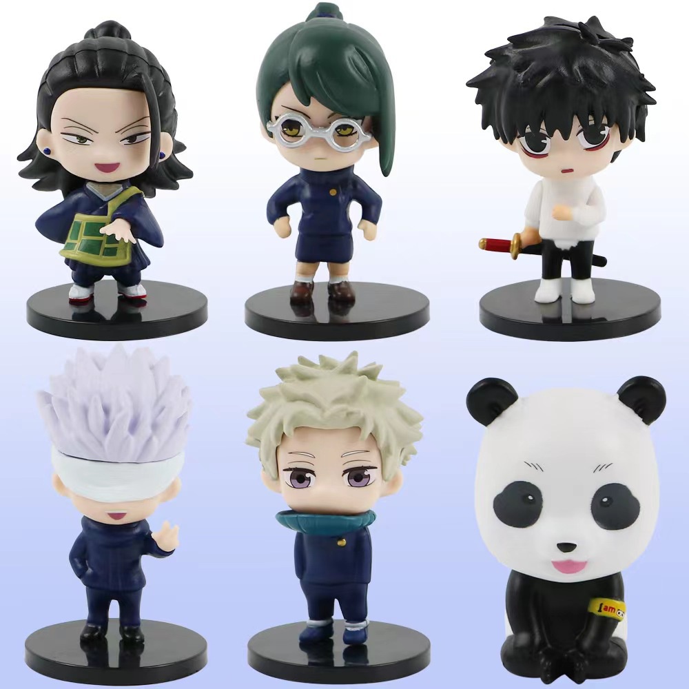 6pcs Jujutsu Kaisen Action Figurines Gojyo Doru Yuji Itadori Fujigoro ...