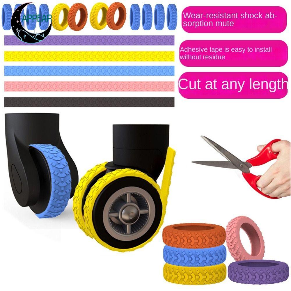 APPEAR 4PCS Travel Luggage Caster Shoes, Suitcase Parts Axles Damping ...