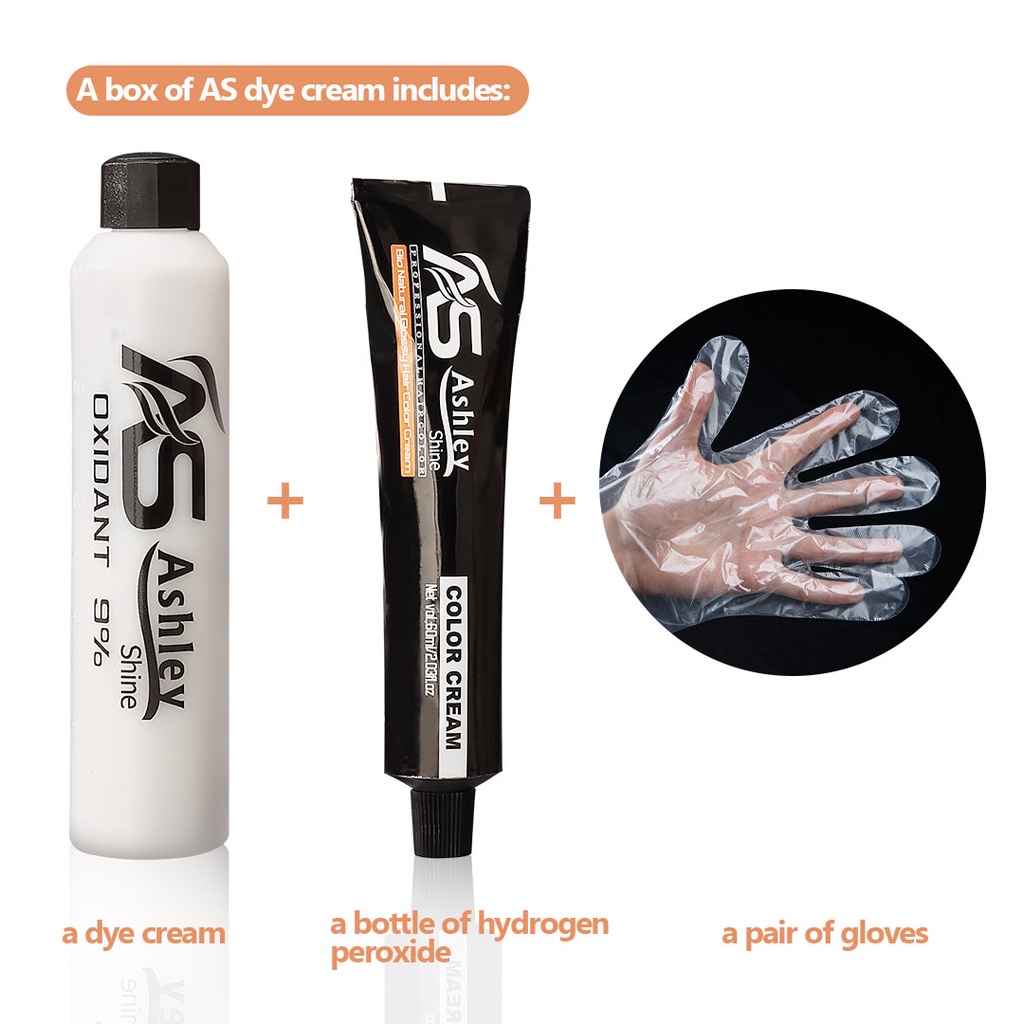 Ashley Hair Color Bio Natural Hair Color Set Ash Gray Hair Dye 60ml*2pc ...