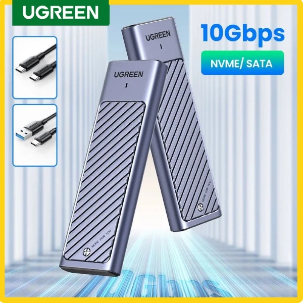 Ugreen M2 Ssd Case M2 Nvme Sata Ssd Enclosure Adapter 10gbps Usb2 3373