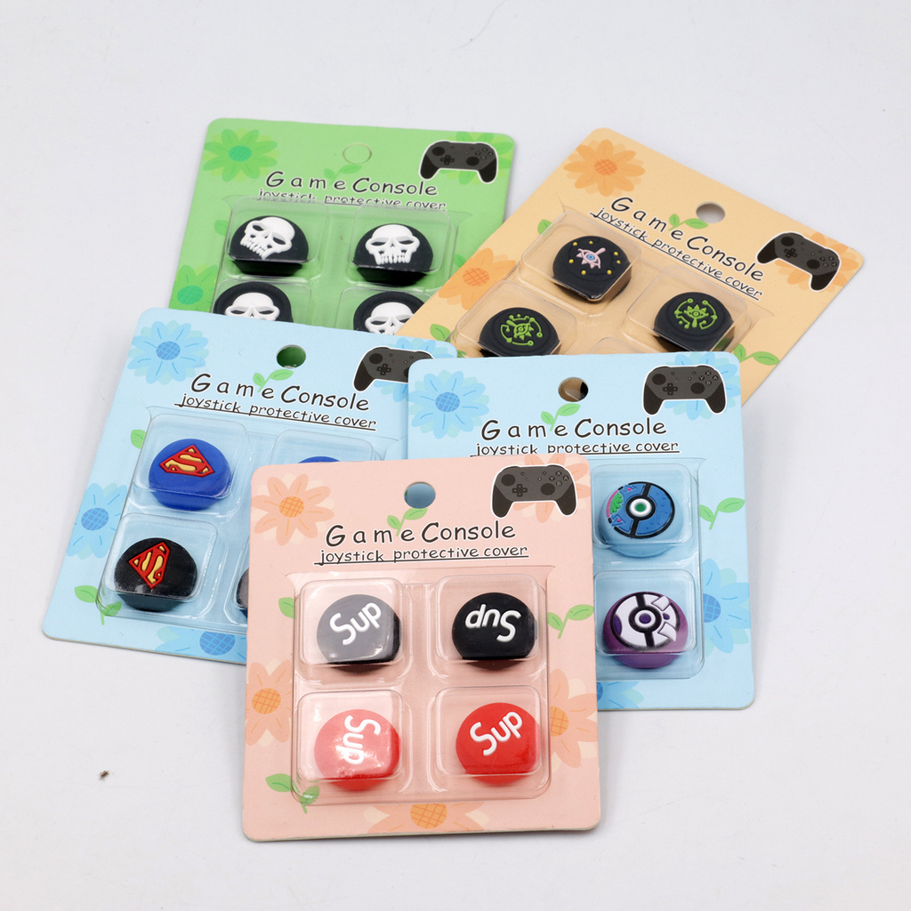 NSLikey 4pcs Joystick rubber Thumbstick Cover for PS5 PS4 Controller ...