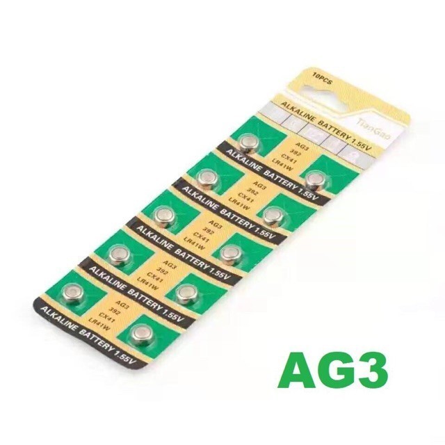 10pcs/Pack AG3 392A CX41 LR41W Alkaline battery 1.55V | Shopee Philippines