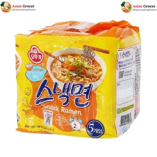 Ottogi Snack Ramyun Snack Ramen Korean Instant Noodles Soup (108gx5 ...