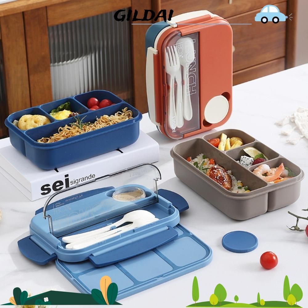 GILDAI Bento Lunch Box, Portable with Utensils Lunch Container ...
