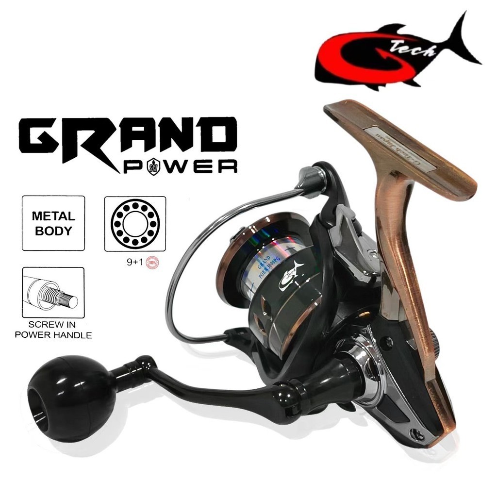 G-Tech Grand Power Spinning Reel Mesin Gtech Bottom Metal Body Power ...