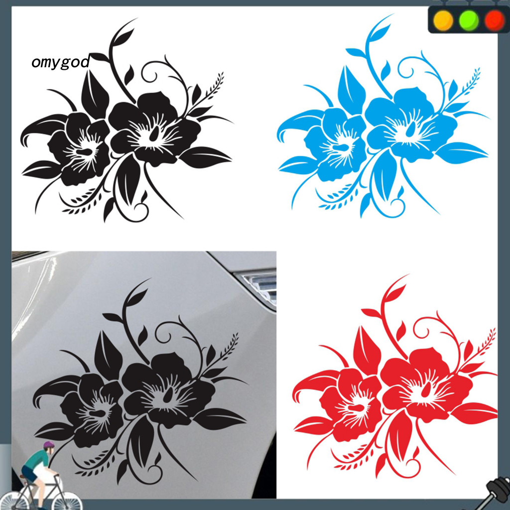 OMG Compact Car Reflective Sticker Exterior Part Auto Reflective Flower ...