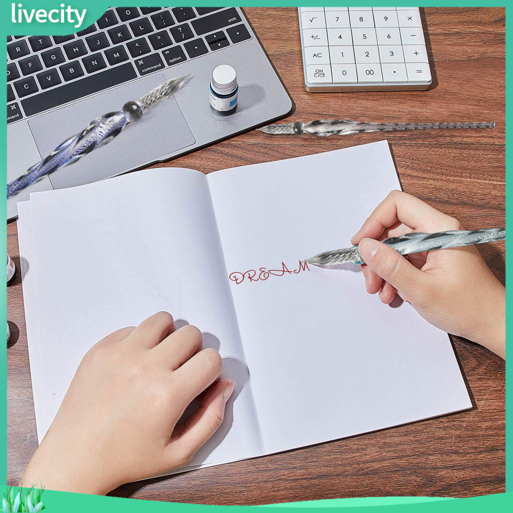 livecity| Comic Drawing Pen Vibrant Glass Pen for Calligraphy Painting ...