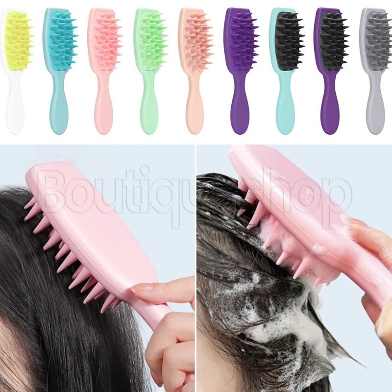 [ Featured ] Soft Household Spa Massage Comb / Silicone Shampoo Brush ...