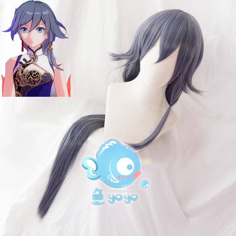 Honkai Impact 3rd cos Fu Hua Blue Swallow Feather cosplay Wig | Shopee ...