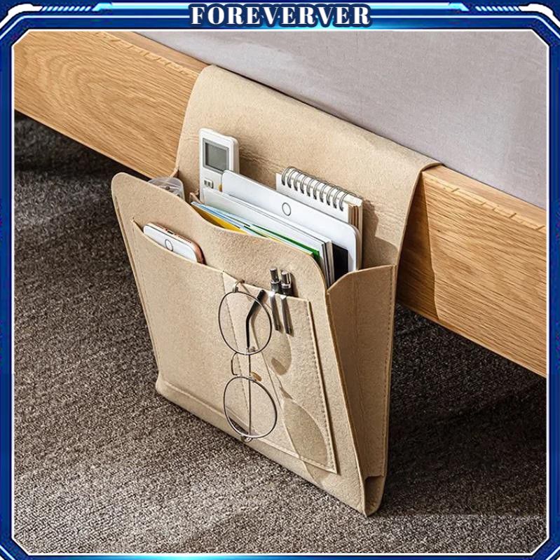 Felt Bedside Storage Organizer Anti-slip Bag Bed Sofa Side Holder Pouch ...