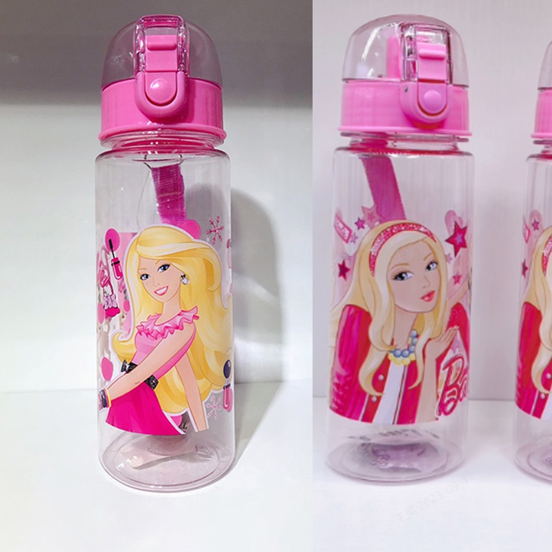 【New】 550ml Portable Cute Barbie Princess Drinking Cups Cartoon Plastic ...