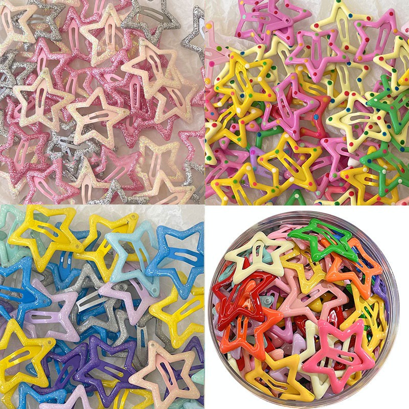 30 Pcs New Star Hairpin Millennium Hair Clip Set BB Parallex Girl Star ...
