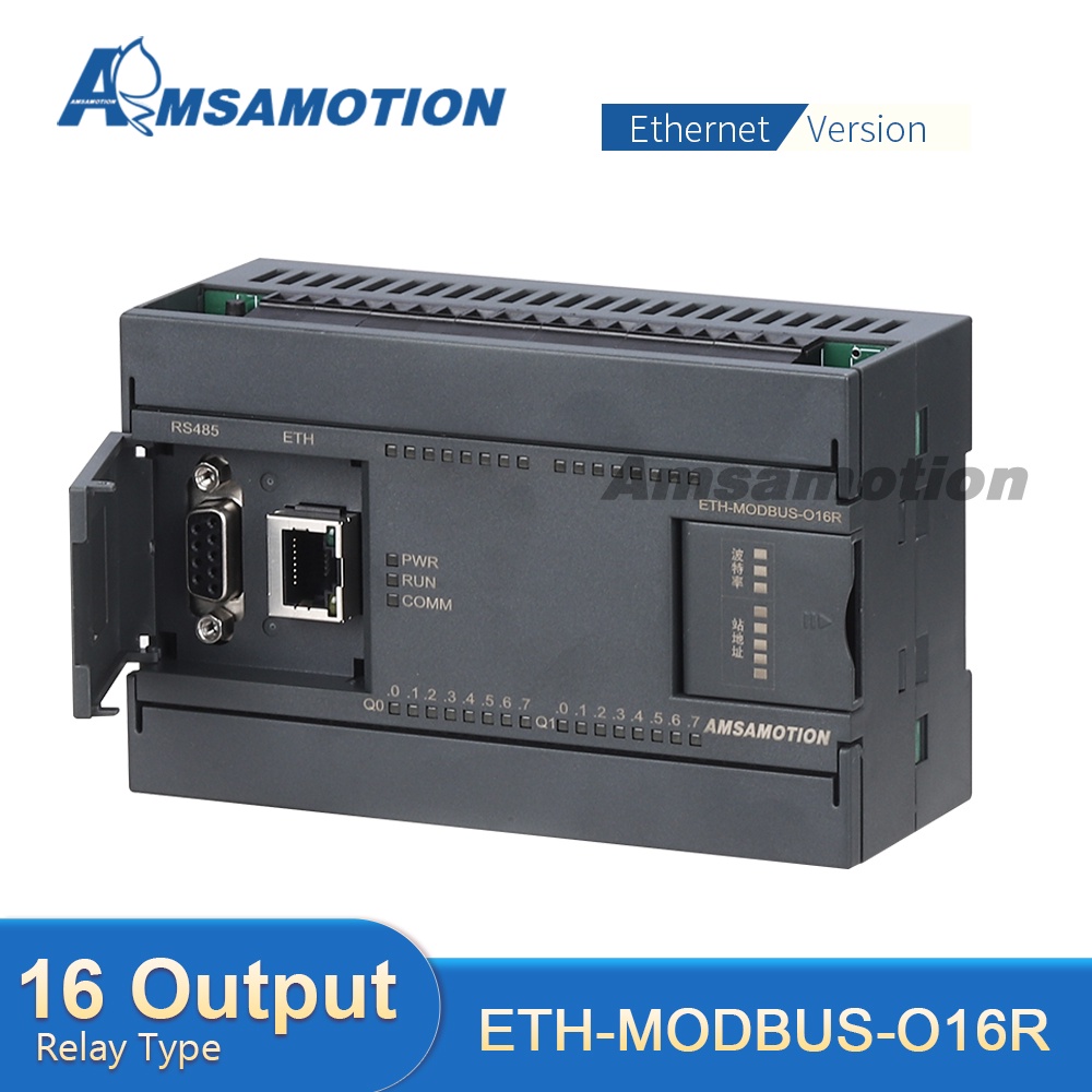 ETH-MODBUS-O16R RTU Protocol RS485 PLC Extensible Module 16 Channel Output Relay Type Digital ...