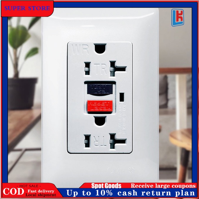 MOMO 2-Gang GFCI Duplex Safety Outlet 20A 250v Universal Outlet With ...