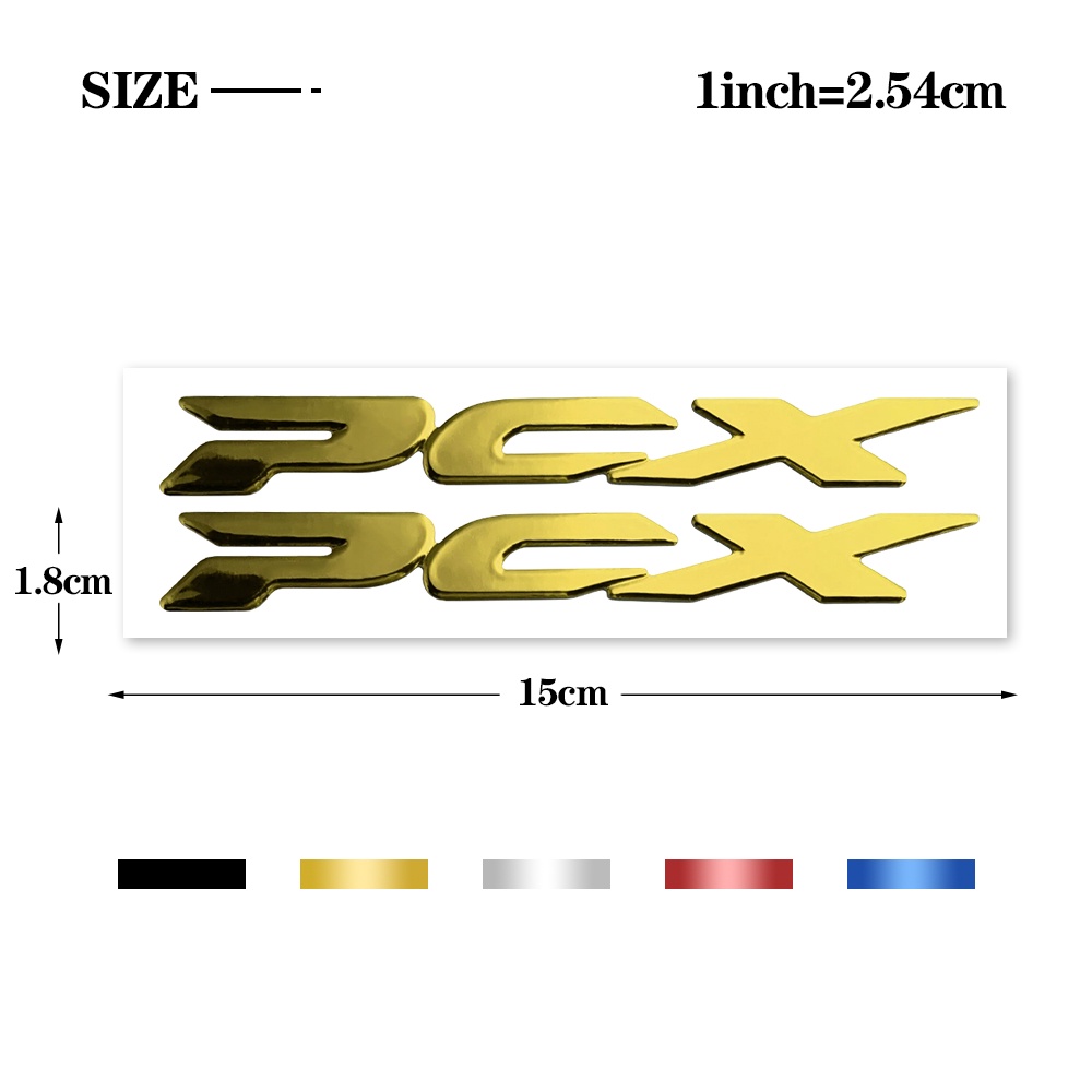 PCX Logo Emblem 3D Resin Gel Sticker Decor Motorcycle Scooter Body ...