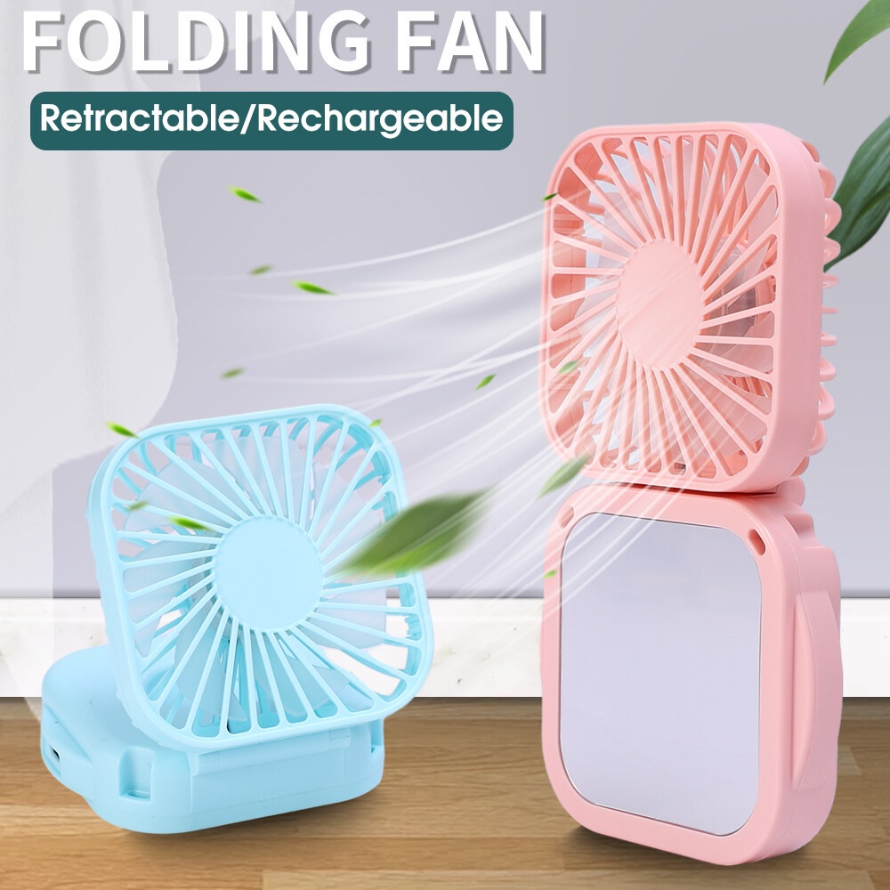 hope.ph New Foldable Fan with Mirror and Lace Rechargeable Built In ...