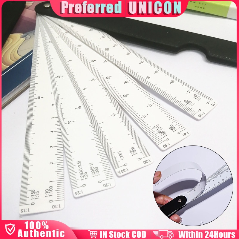 New Architects Fan Scale Ruler Multi Ratio Measure Ruler For Graphics ...