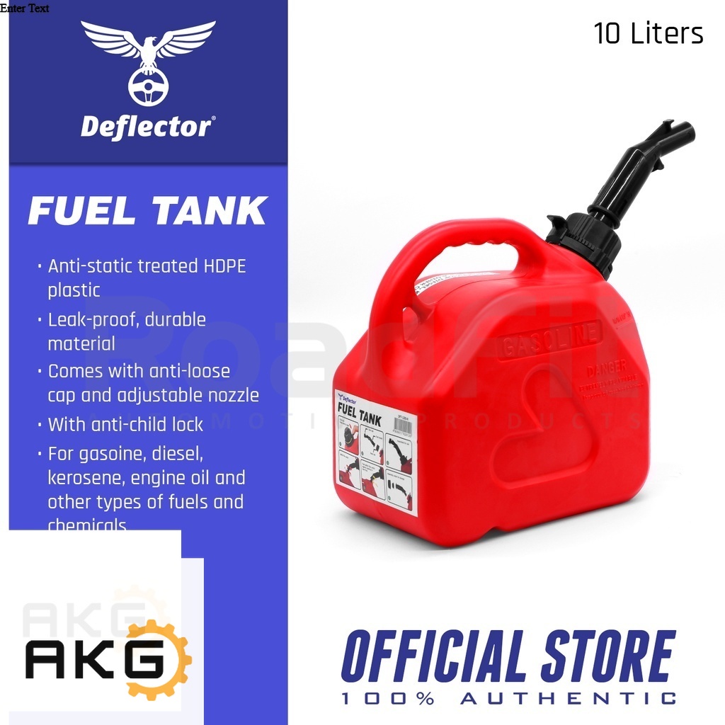 Deflector HDPE Fuel Tank with Anti-child/Safety Nozzle Red 10L | Shopee ...