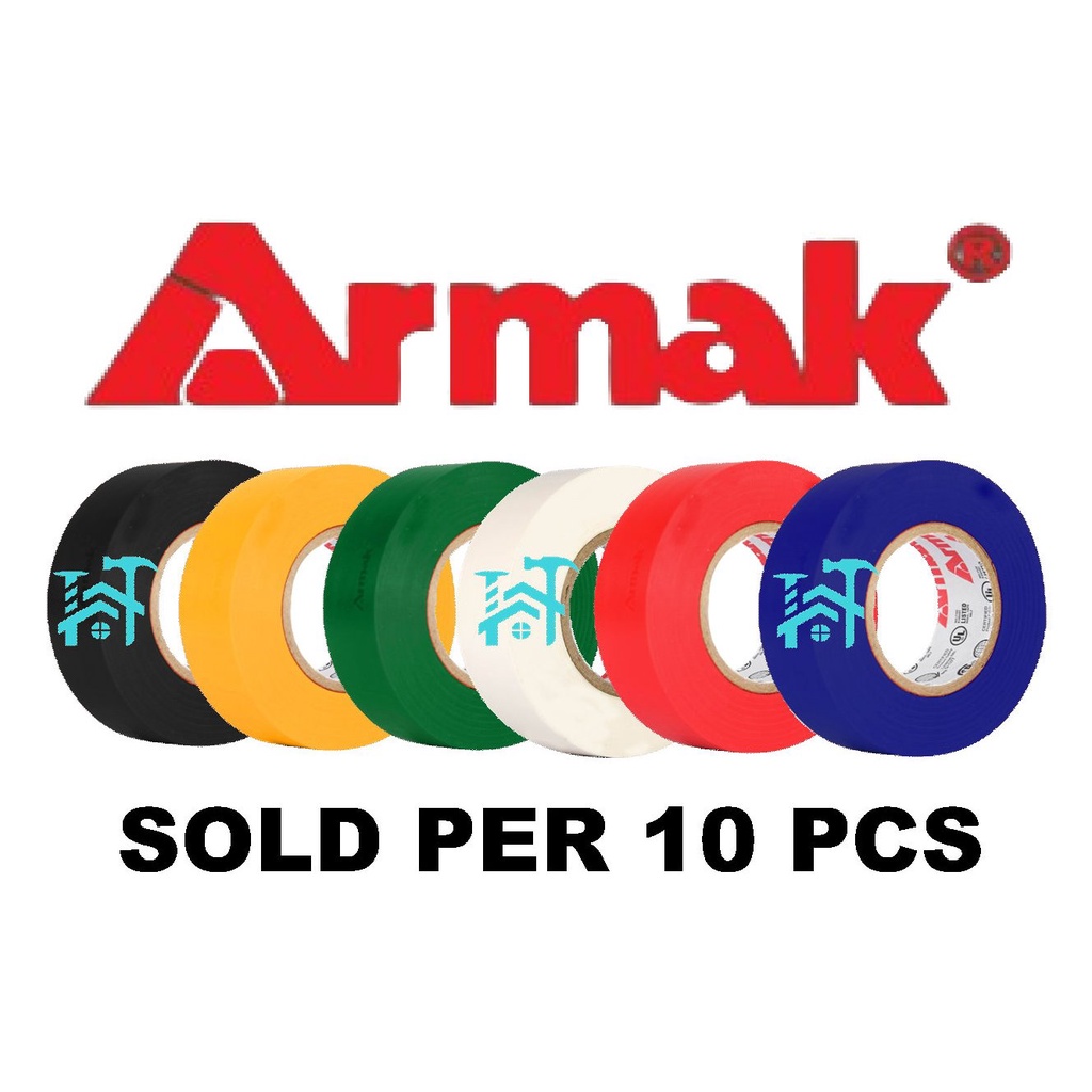 ORIGINAL ARMAK ELECTRICAL TAPE 16 MTS (SOLD PER TUBE) 10 PCS | Shopee ...