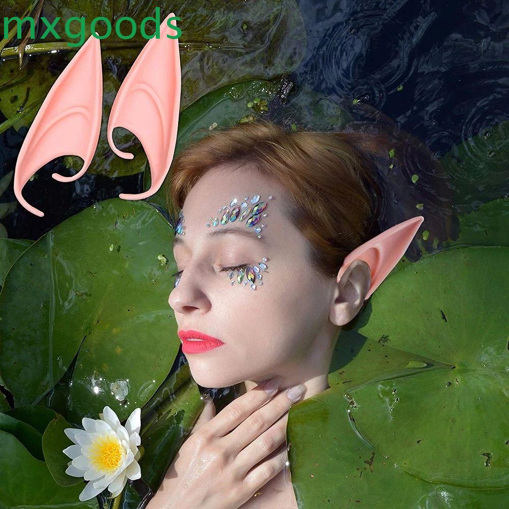 MXGOODS Latex Elf Ears Simple Harmless Women Christmas Decor Prom Party Props Cosplay Costume ...