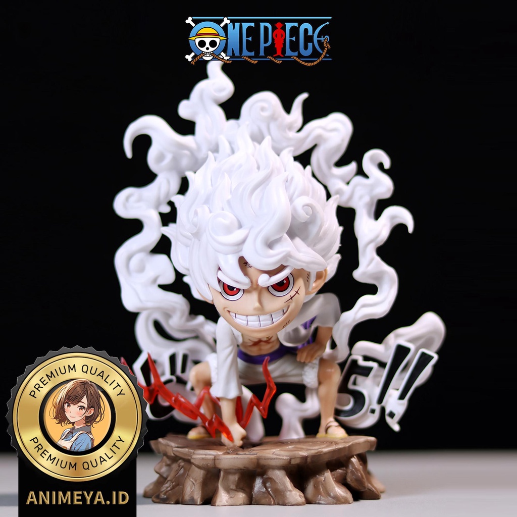 Action FIGURE ONE PIECE MONKEY D. Luffy GEAR 5 CHIBI TONJOK NIKA Statue ...