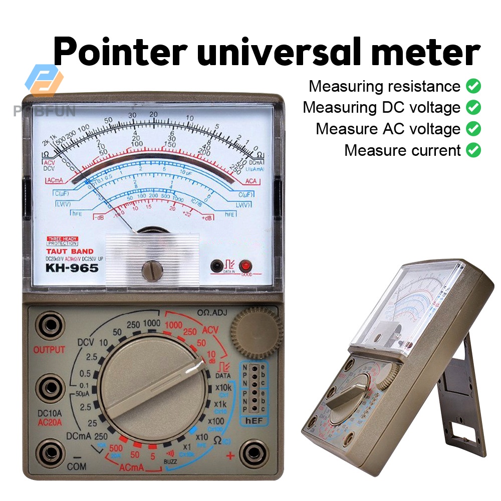 Pcbfun Kh-965 Analogue Meter Multimeter Voltage Current Resistance ...