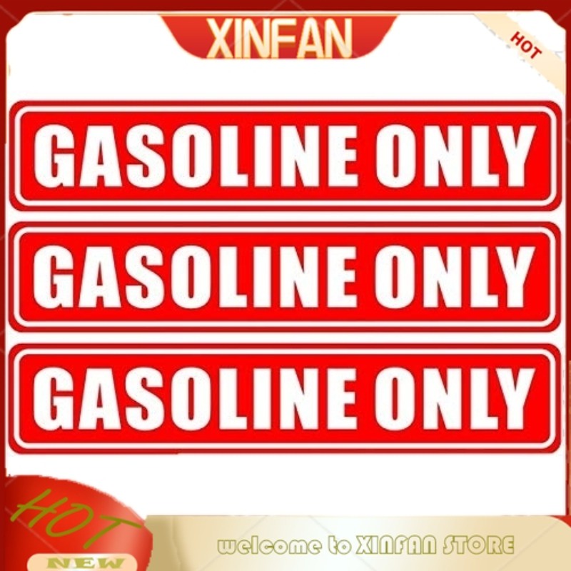 XINFAN Outdoor/Indoor (3 Pack) 6.25" X 1.25" GASOLINE ONLY Sign Label ...