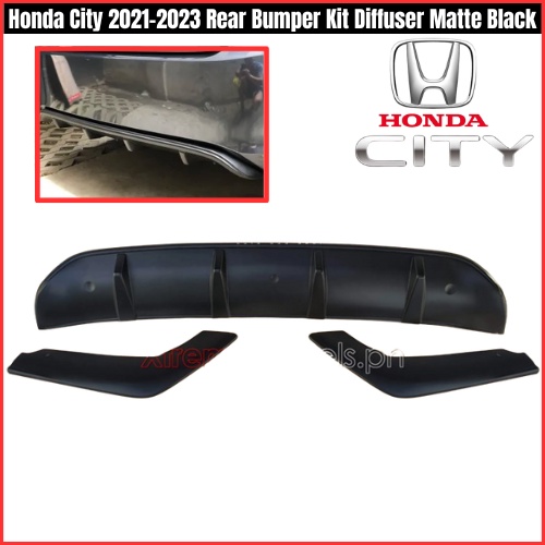 Honda City 2021,2022,2023 Rear Bumper Kit Diffuser Matte Black ( Honda ...
