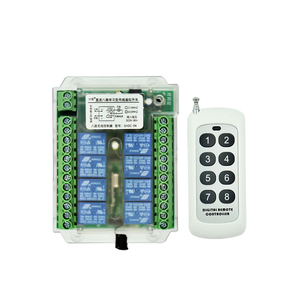 DIYMORE DC8-86V AC110-275V 8CH Wireless Remote Control Momentary Switch ...