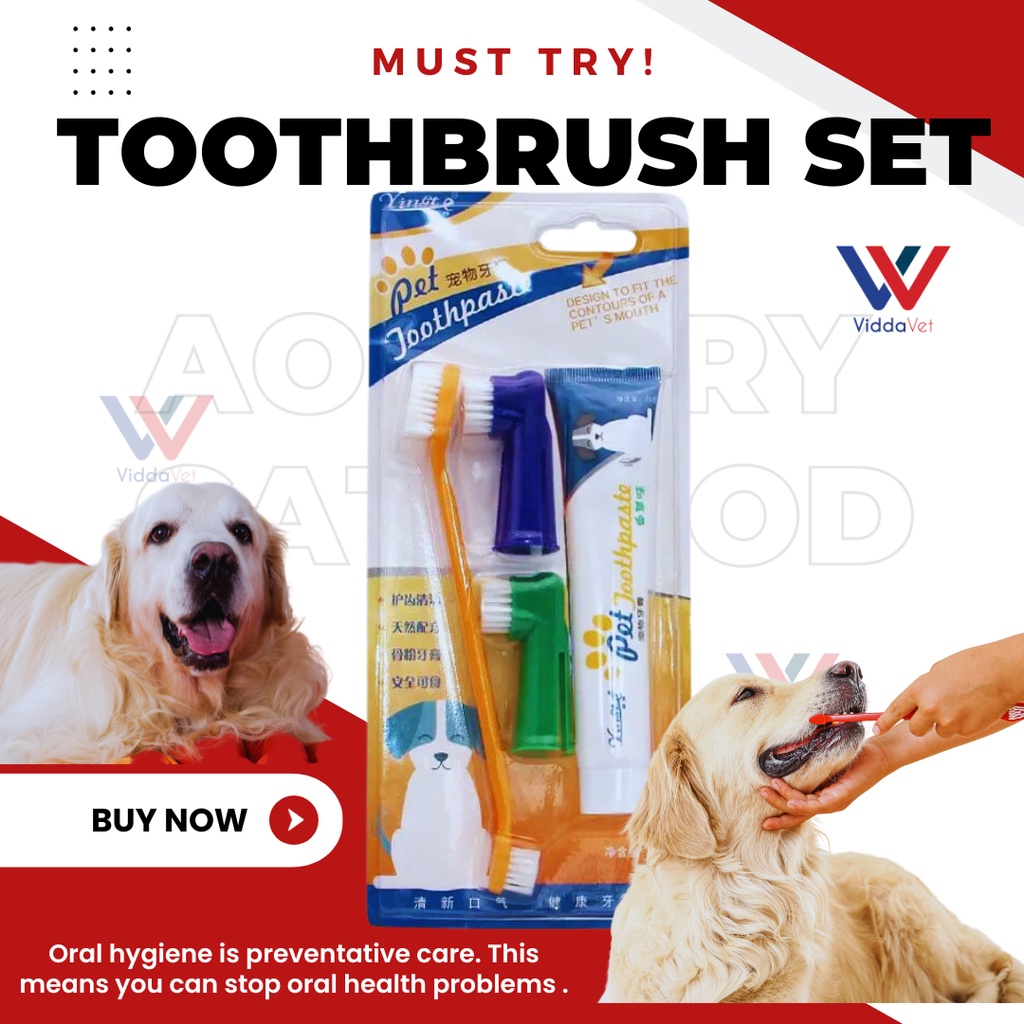 70grams Toothbrush Toothpaste Set Dental Hygiene kit for pets animals ...