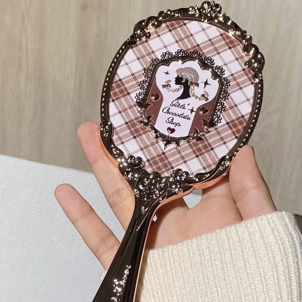 Flower Know Chocolate Hand-Held Mirror Milk Tea Brown Hand-Held Mirror ...