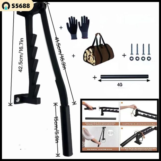 SSS Wall Mounted Firewood Separator Heavy Duty Wood Cracker With ...