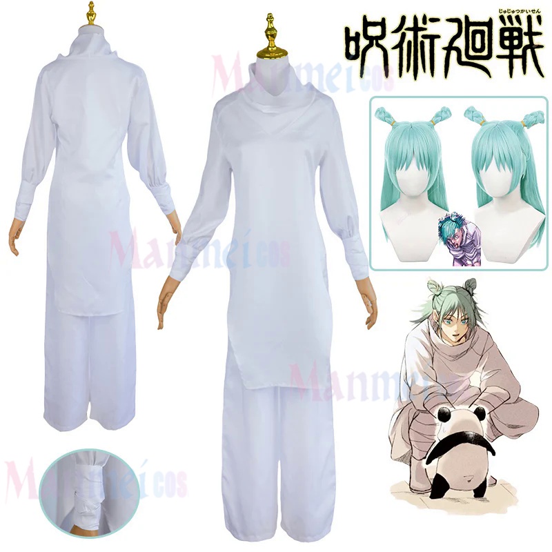 Manmeicos Anime Jujutsu Kaisen Hajime Kashimo Cosplay Costume Wig White ...