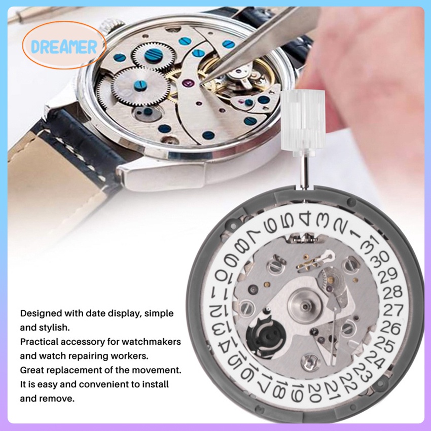 Japanese Quartz Movement Date at 3' with Battery SR927W Watch Parts for ...