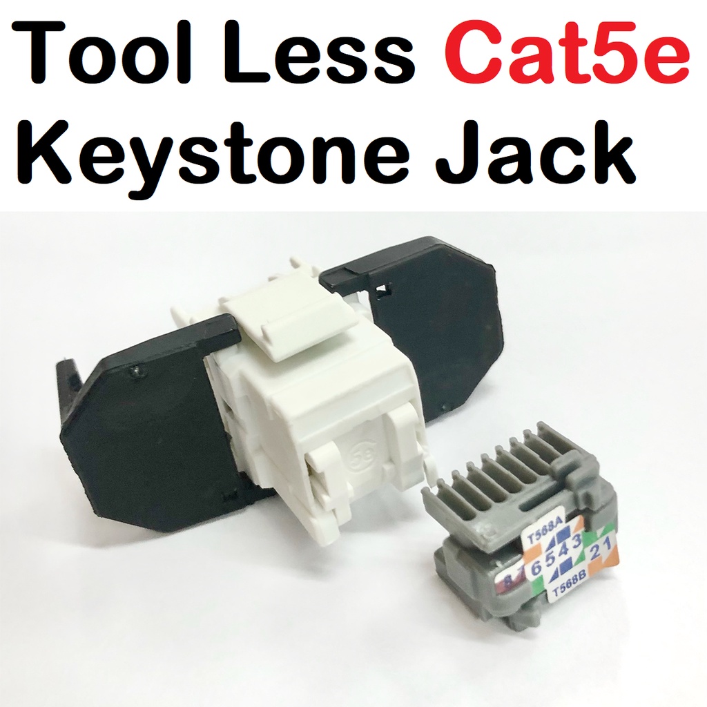 CAT5e RJ45 Keystone Jack UTP Key stone M-45-5 Shuttered Cat 5e UTP Tool ...