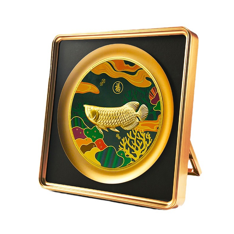 Lucky Golden Dragon Fish Painting Ornament Luxurious 2024 Dragon Year ...
