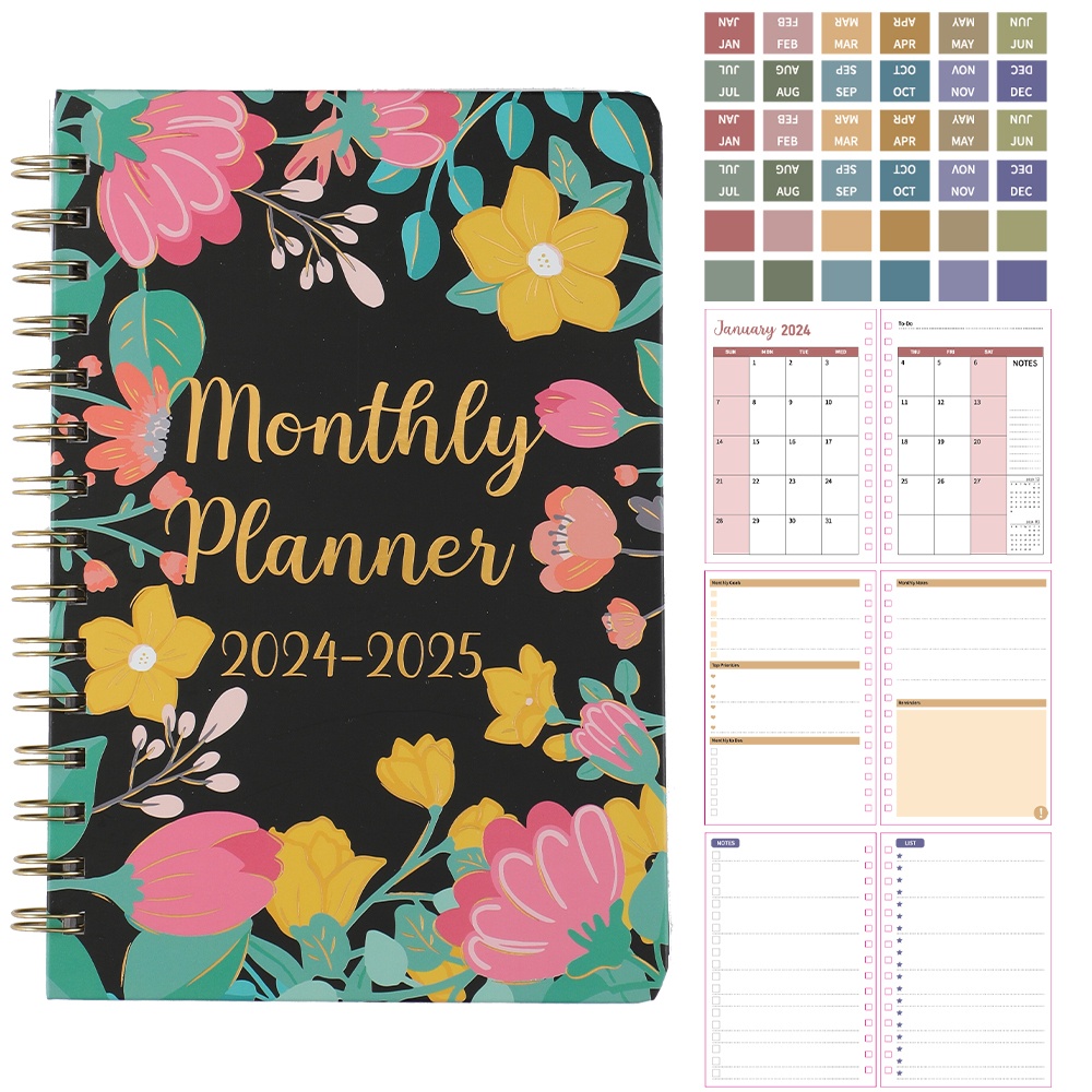 1pc 2024-2025 Monthly Planner Colorful 24 Months Office Planner Time ...