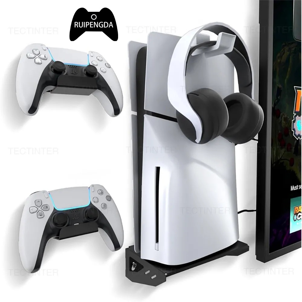 Wall Mount Stand Kit Steel Bracket for Playstation 5/PS5 Slim Console ...