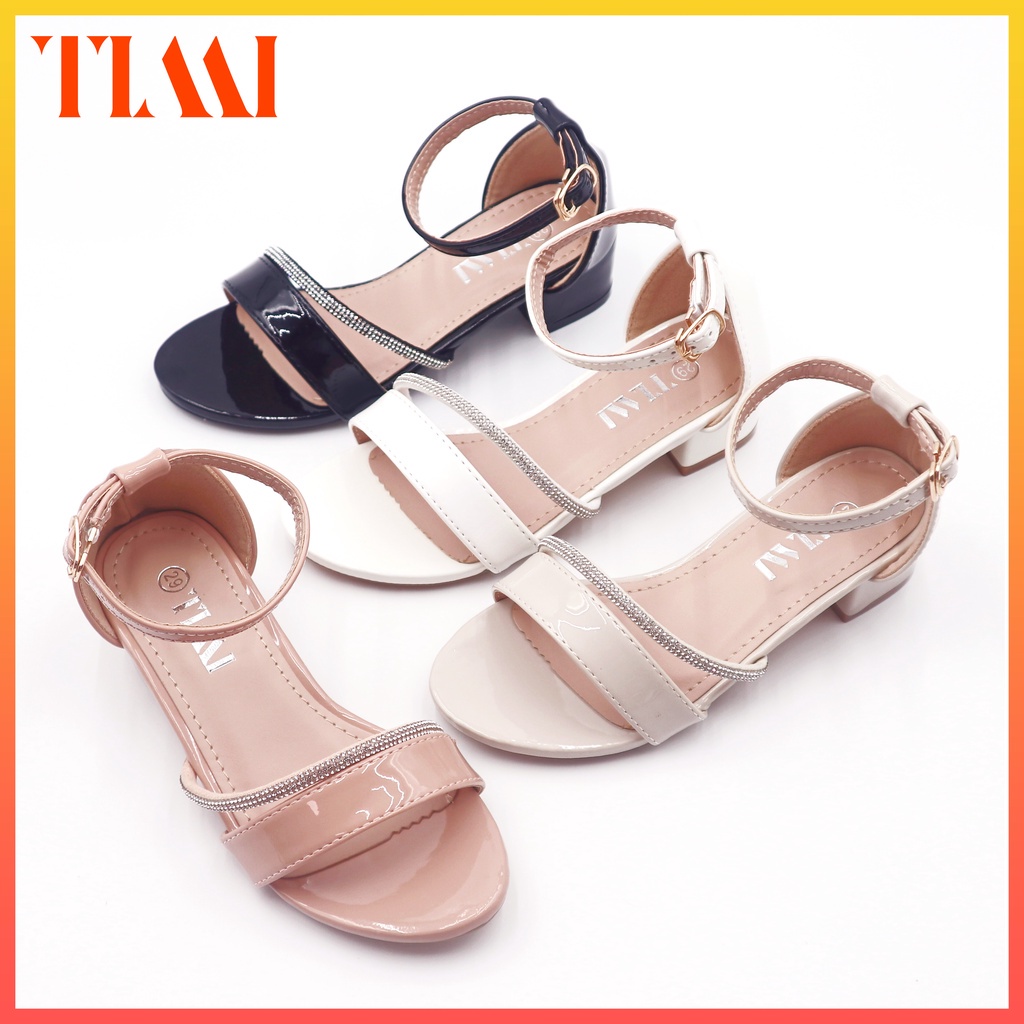 Girl's fashion heels kids shoes Korean sandals 168-3 | Shopee Philippines