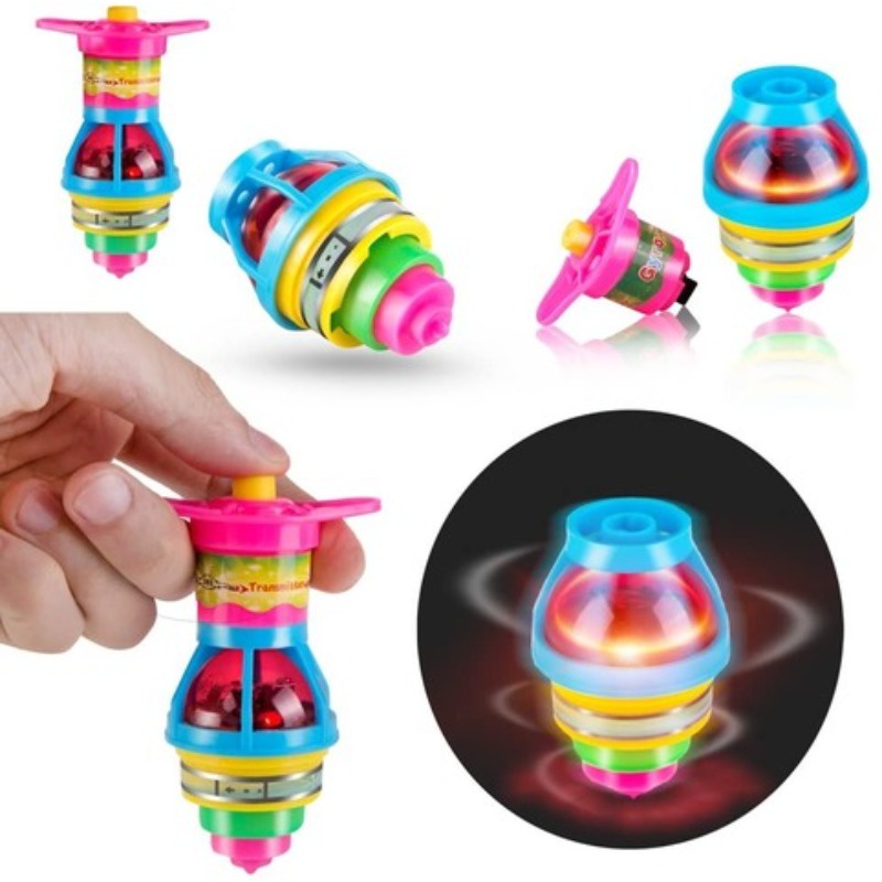 Plastic Toy Gyroscope with Fluorescent and Flashing Lights Rotatable ...