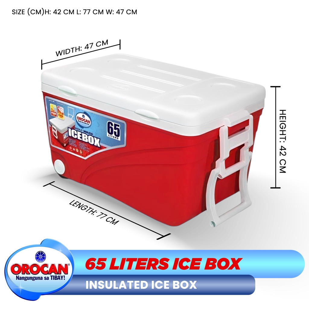 Orocan Ice Box: 65L & 45L Insulated Ice Chests with Free Ice Scooper ...