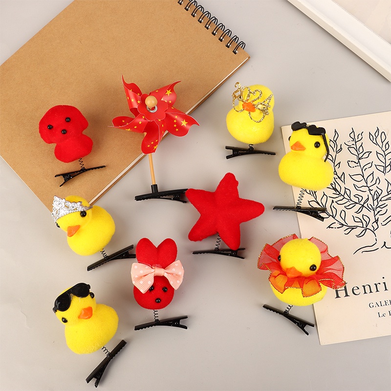 [GOOD]4Pcs Cartoon Funny Children Little Yellow Duck Hairpin Fashion ...