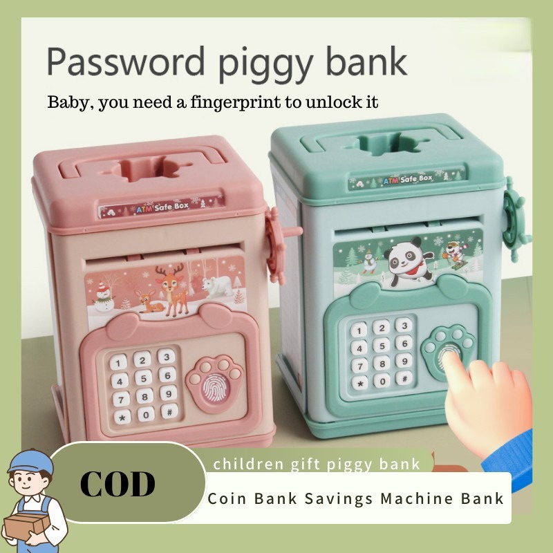 LGAO kid toy coin bank savings machine bank cartoon character money atm ...