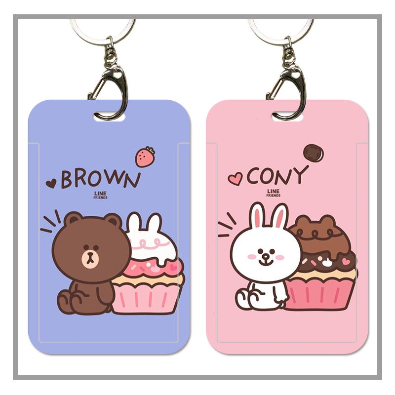 Brown Bear Connie Rabbit Card Holder Customized Campus School Card Meal ...