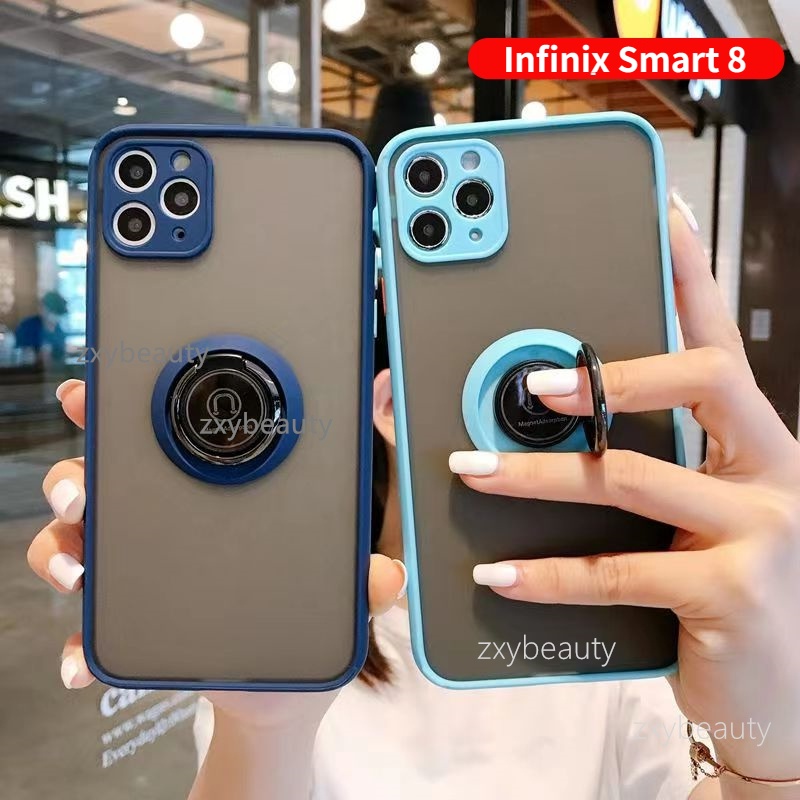Infinix Smart 8 Pro 4G Plus 2023 Phone case with Magnetic Ring Shockproof Casing For Smart8 ...