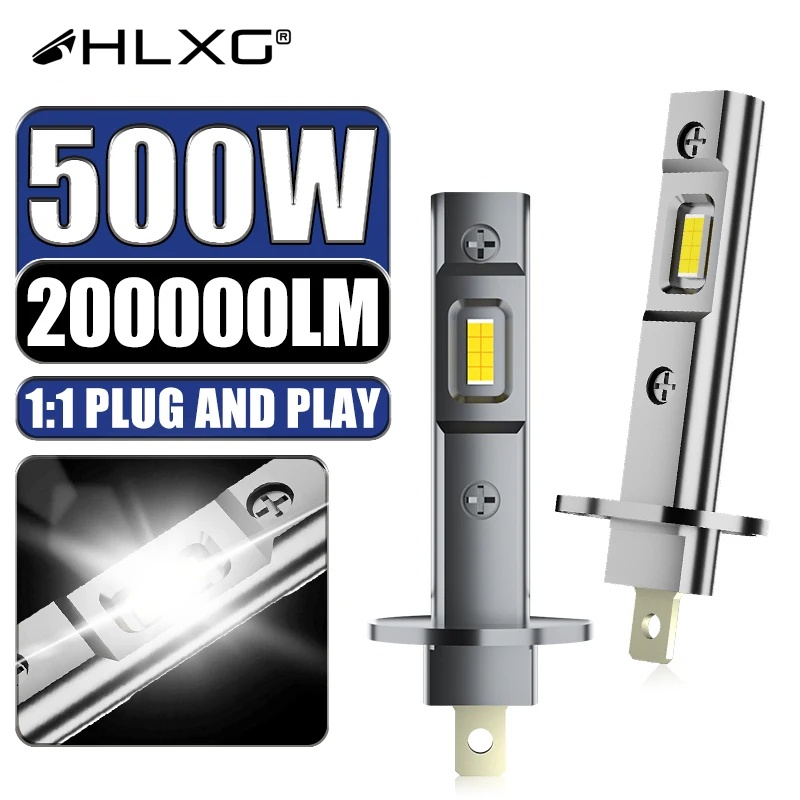 24V 36V 12V H1 LED Headlight 200000LM 6500K 500W 16PCS 7585 CSP Chip 1: ...