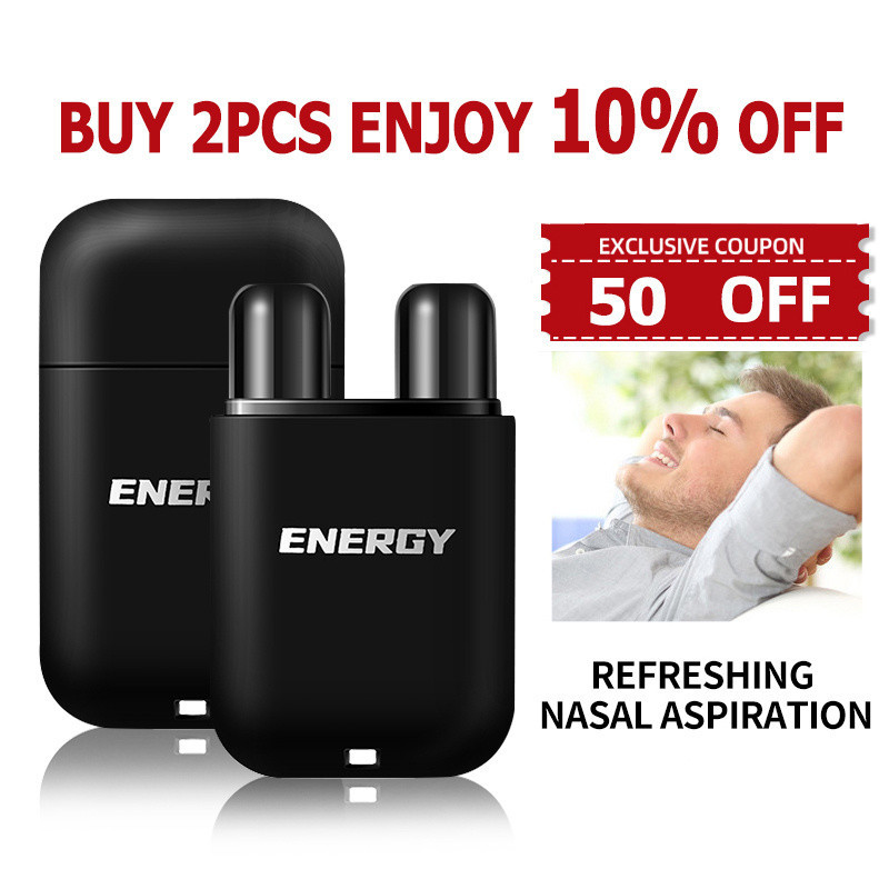 Double Hole Vital Oil Energy Bar Cool Nostril Nasal Inhaler Multi ...