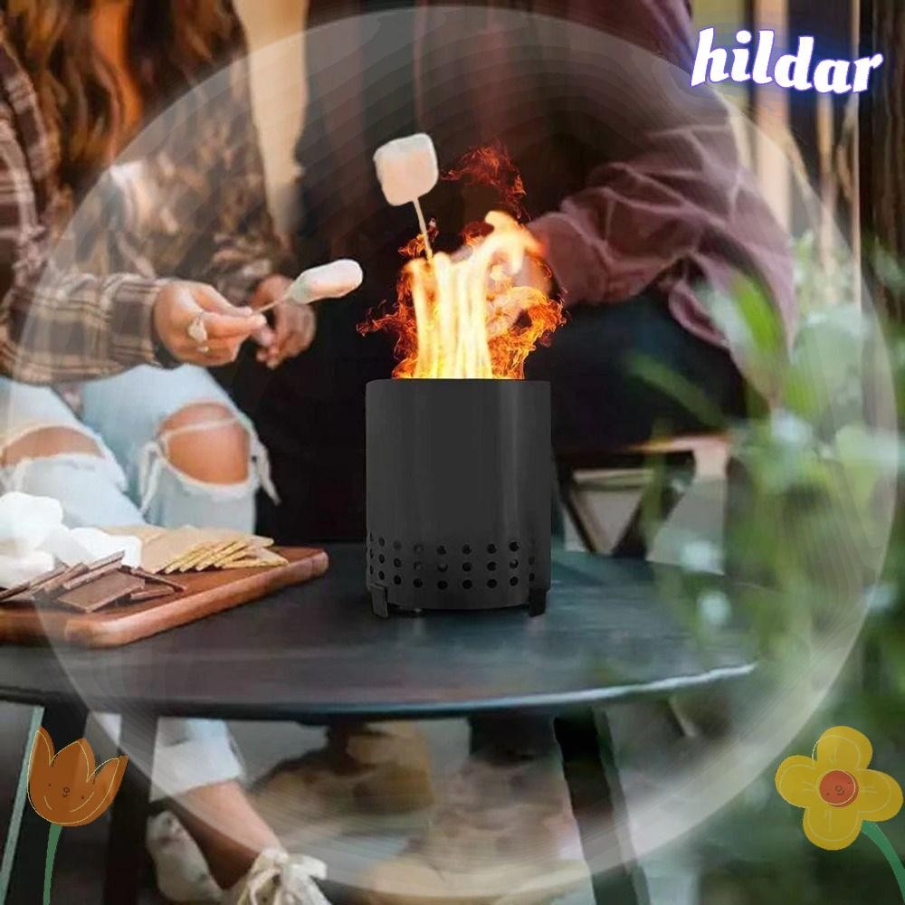 HILDAR Tabletop Fire Pit for Urban & Suburbs Fueled Safe Burning ...