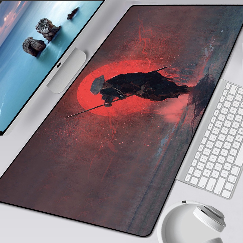 Gaming Mouse Pad Office PC Large Gamer Computer Mousepad Cool Samurai ...