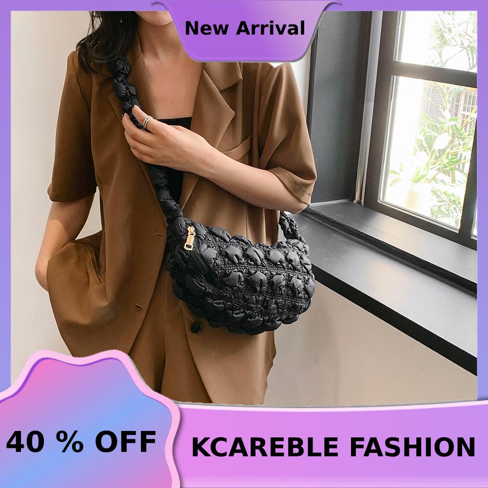 KCAREBLE Women Crossbody Bag Pleated Cloud Messenger Bags Quilted Padding COS Bag Jennie ...
